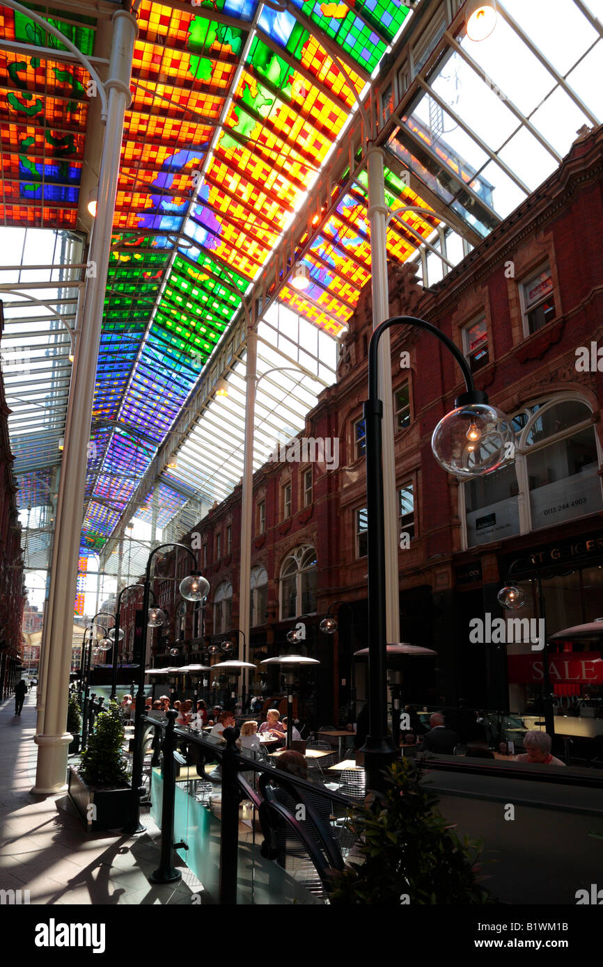 Interior of the Victoria Quarter Shopping Arcade, Leeds, West Yorkshire ...