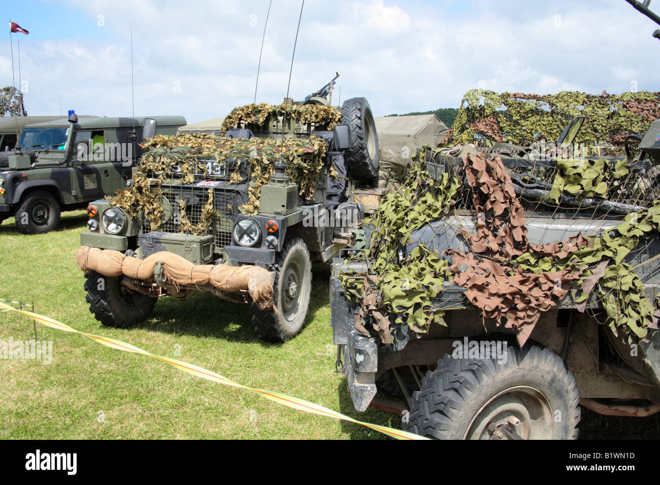 S.A.S. fully equipped desert Land rover Stock Photo - Alamy