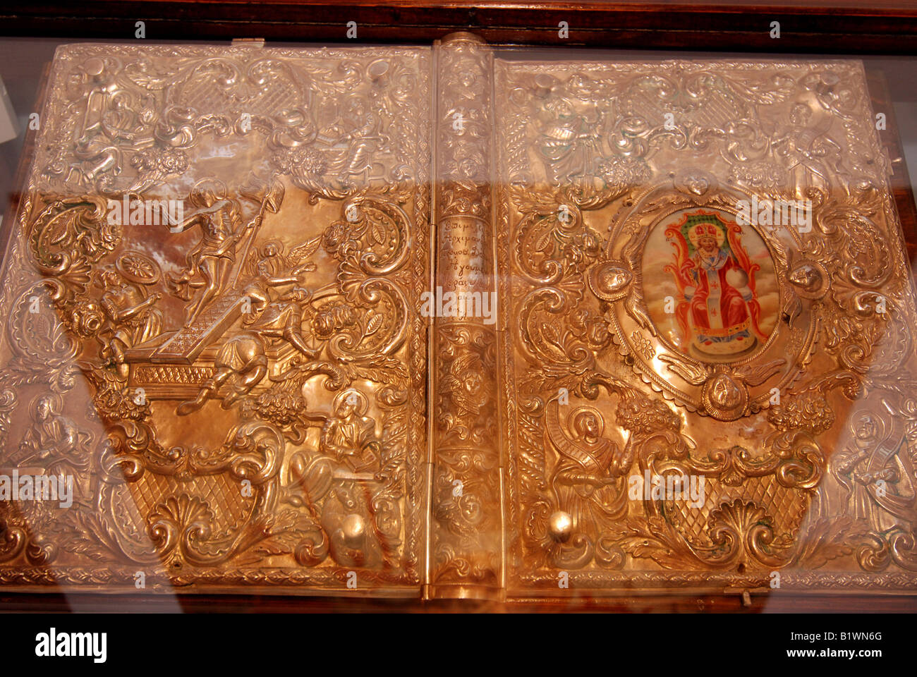 The Bible with silver binding in Paleokastritsa Monastery museum also ...