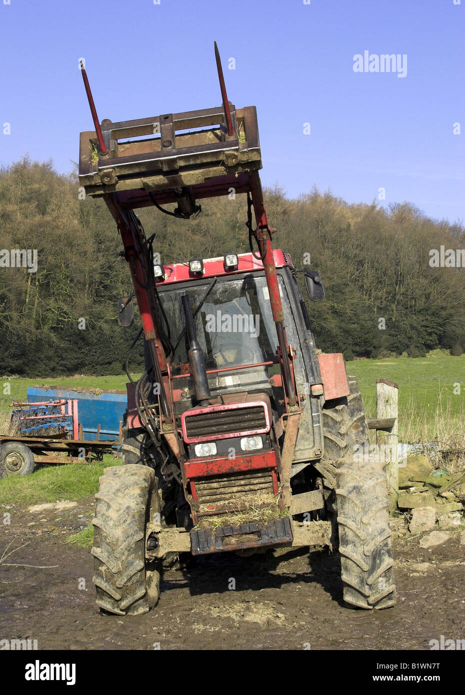 A tractor on a U.K. farm Stock Photo - Alamy