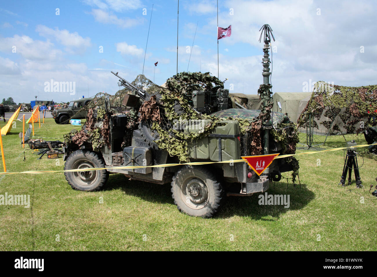 S.A.S. fully equipped desert Land rover Stock Photo - Alamy