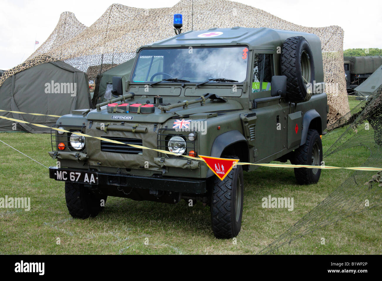 Military paramedic ambulance Land-rover Stock Photo - Alamy