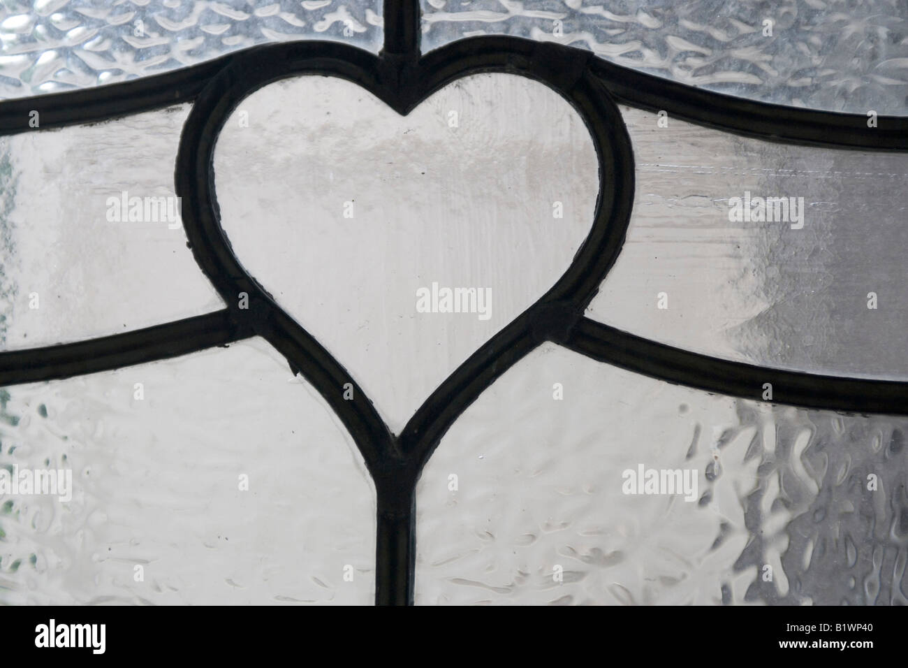 A heart-shaped detail in lead came Stock Photo - Alamy