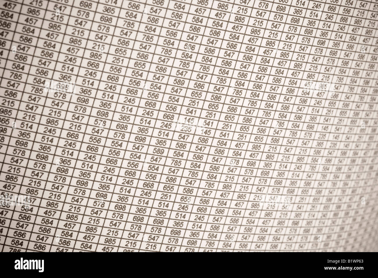 Large group of numerical series on white paper Stock Photo - Alamy