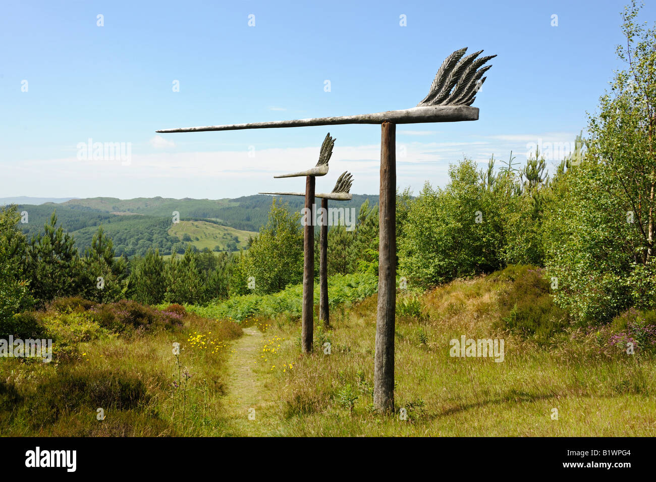 "Wind Thrust", 1996. Outdoor sculpture by Jony Easterby. Grizedale ...