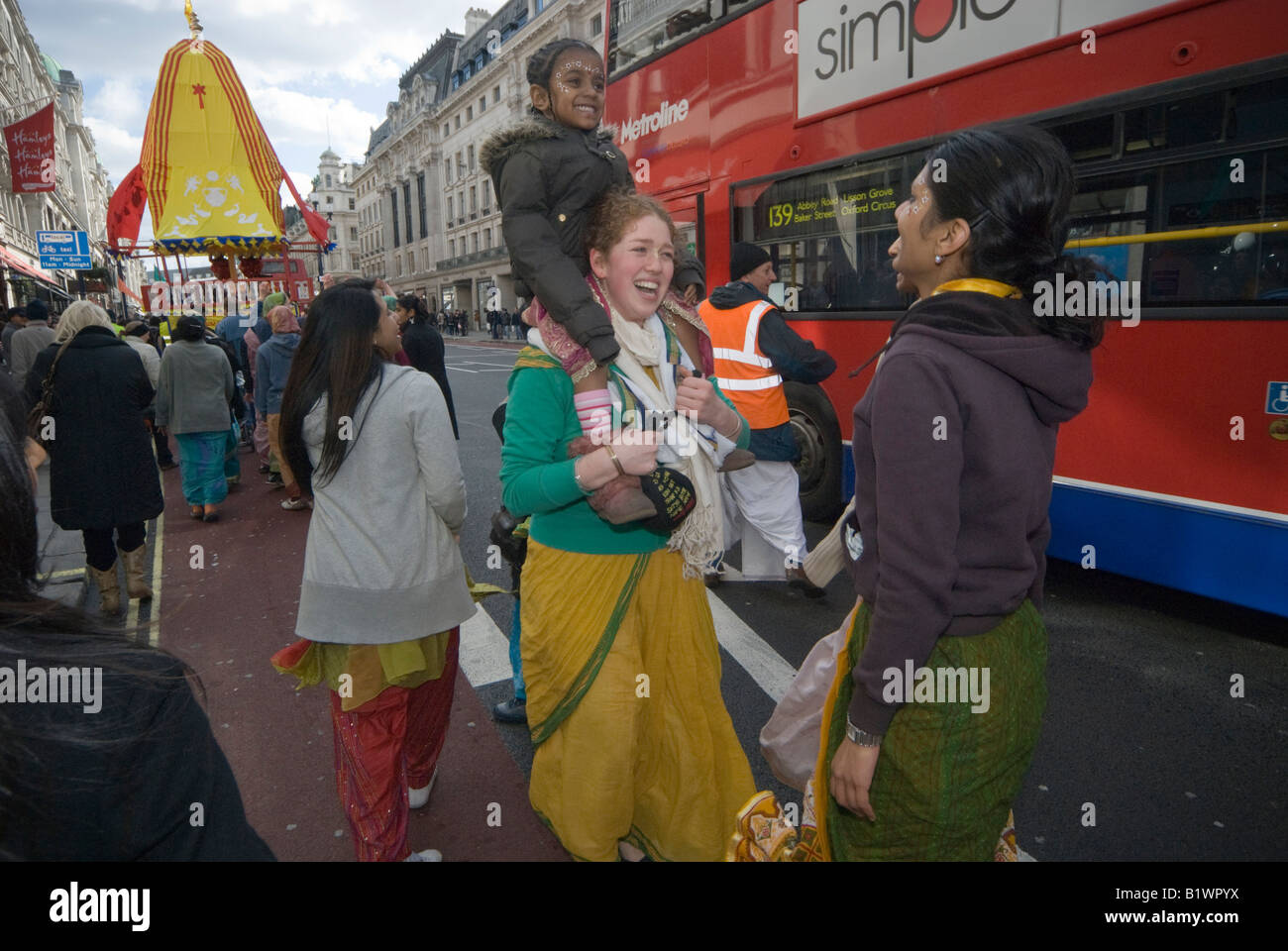 Hare Krishna devotees dance in Gaura Purnima procession around Central ...