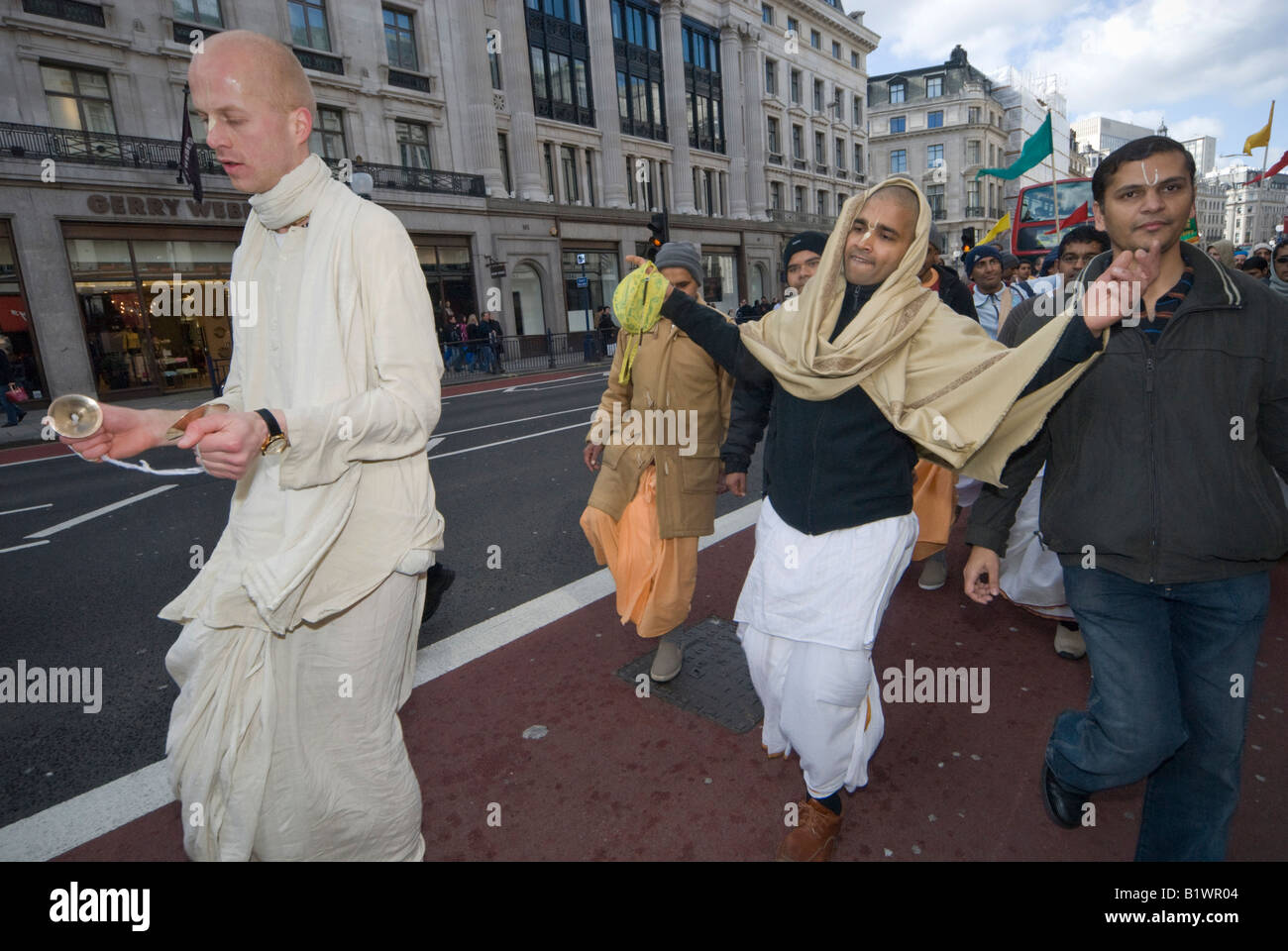 Hare Krishna devotees dance in Gaura Purnima procession around Central ...