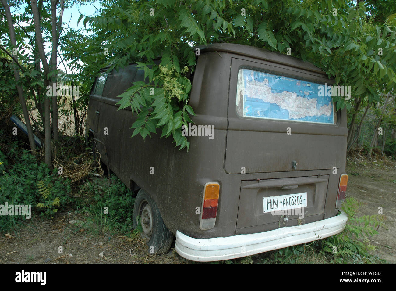 Abandoned vehicle Crete Greece Stock Photo - Alamy