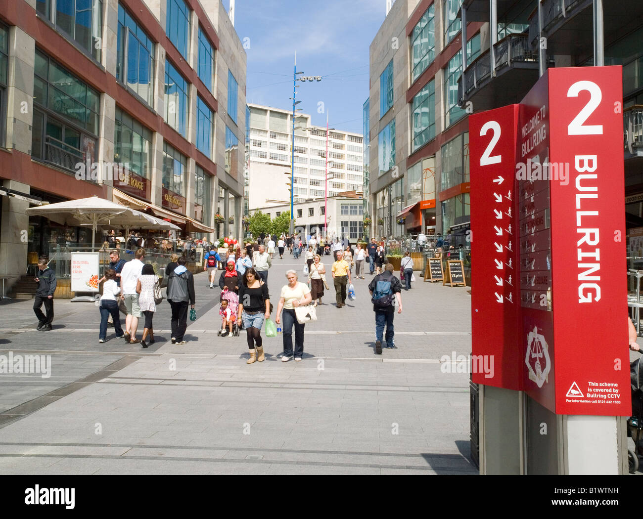The busy shopping centre in Birmingham City, West Midlands UK Stock ...
