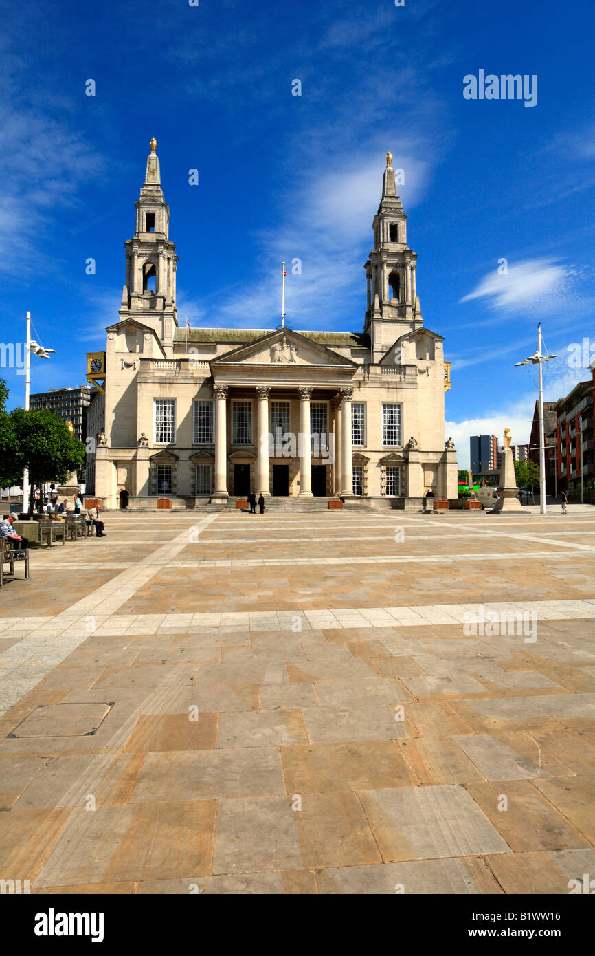 Civic Hall and Millennium Square, Leeds, West Yorkshire, England, UK ...