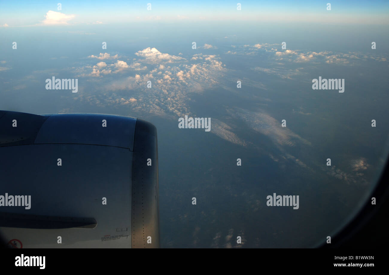 Morning view from airplane window Stock Photo - Alamy