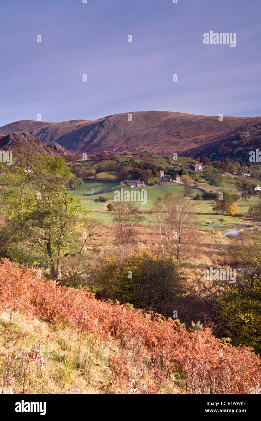 Autumnal Landscape of the Village of Kentmere, The Lake District ...