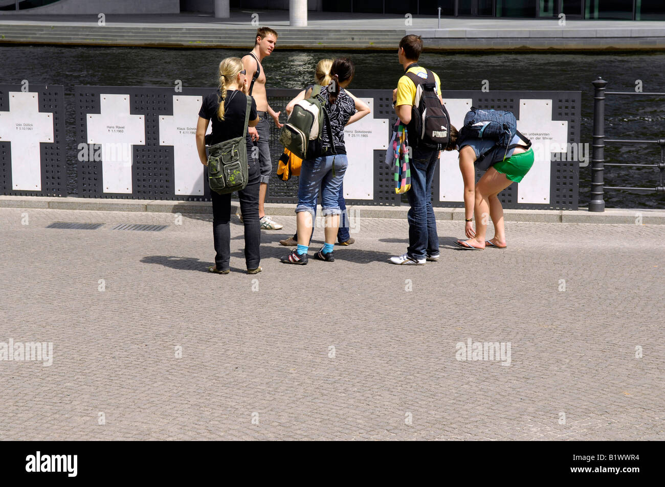 memorial crosses berlin wall mauer germany deutschland DDR death ...