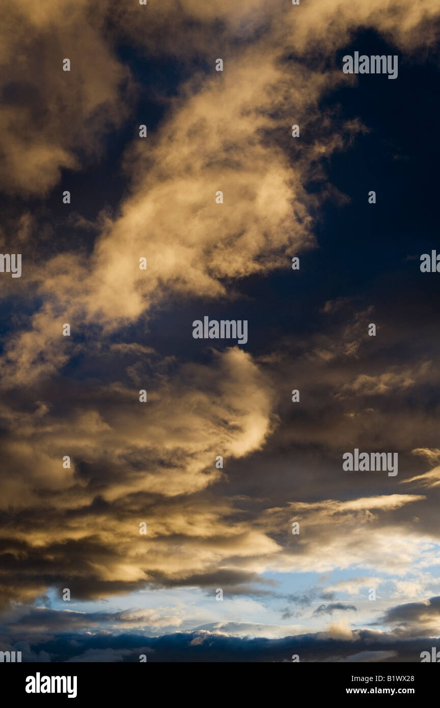 Stormy sunset rainclouds in the highlands of Scotland Stock Photo - Alamy