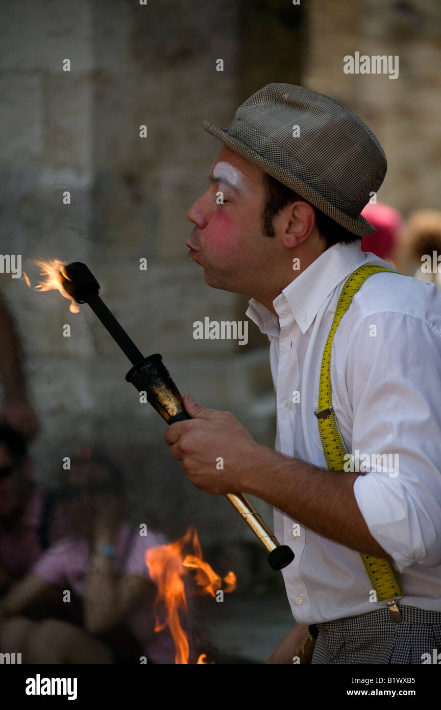 Gianni the Fire Eating Clown - Tuscan Street Performer San Gimignano ...