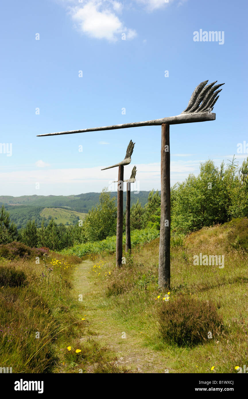 "Wind Thrust", 1996. Outdoor sculpture by Jony Easterby. Grizedale ...