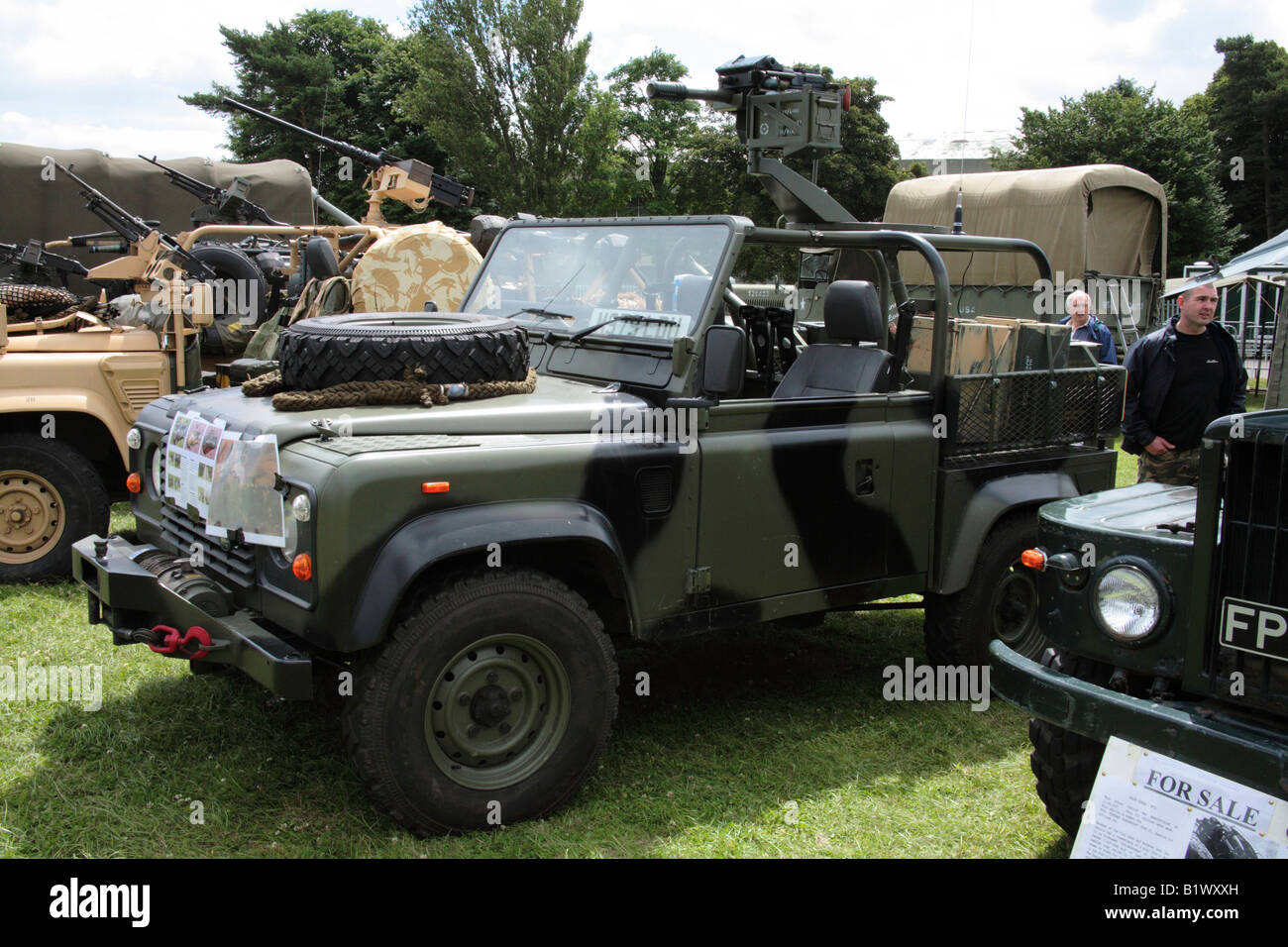 Land rovers armed with mounted weapons Stock Photo - Alamy