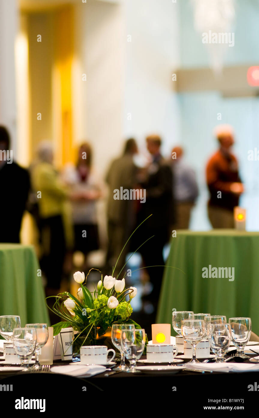 Banquet Table Setting Stock Photo Alamy