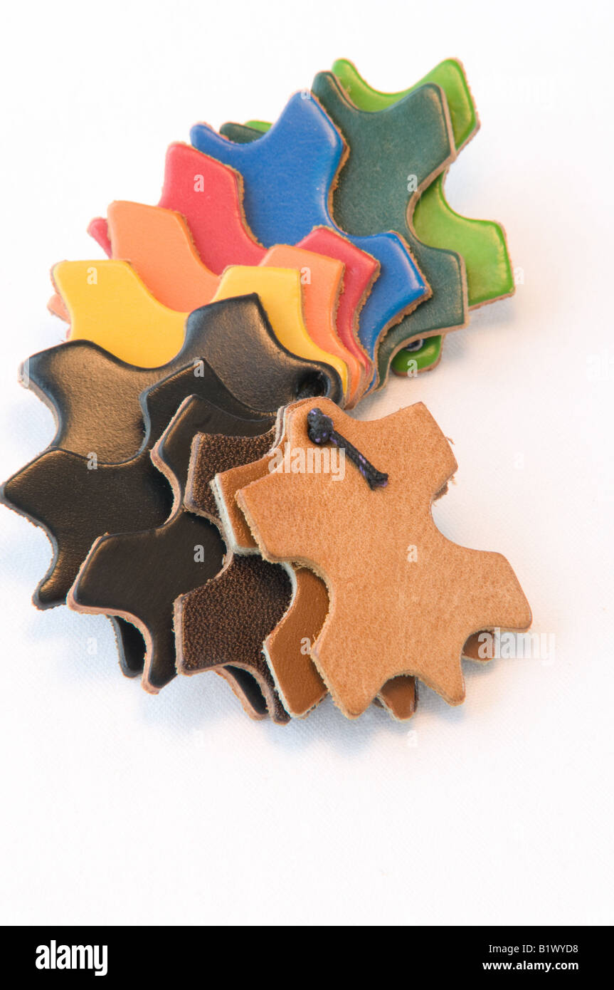 Example of Various Leather Colours Stock Photo - Alamy