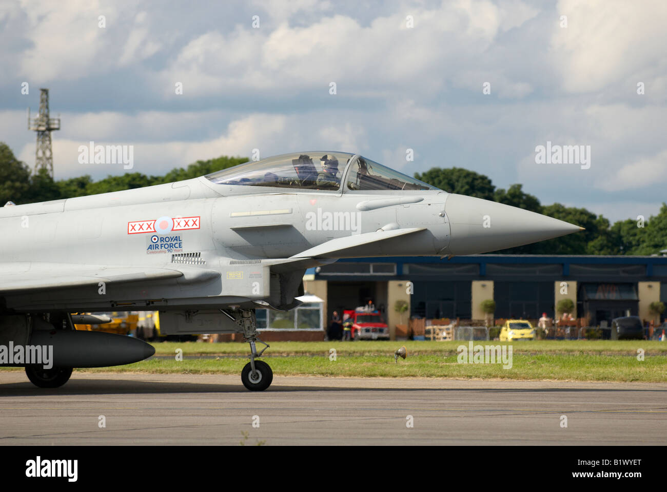 RAF Eurofighter Typhoon Nose Cockpit Kemble Air Show 2008 Stock Photo ...