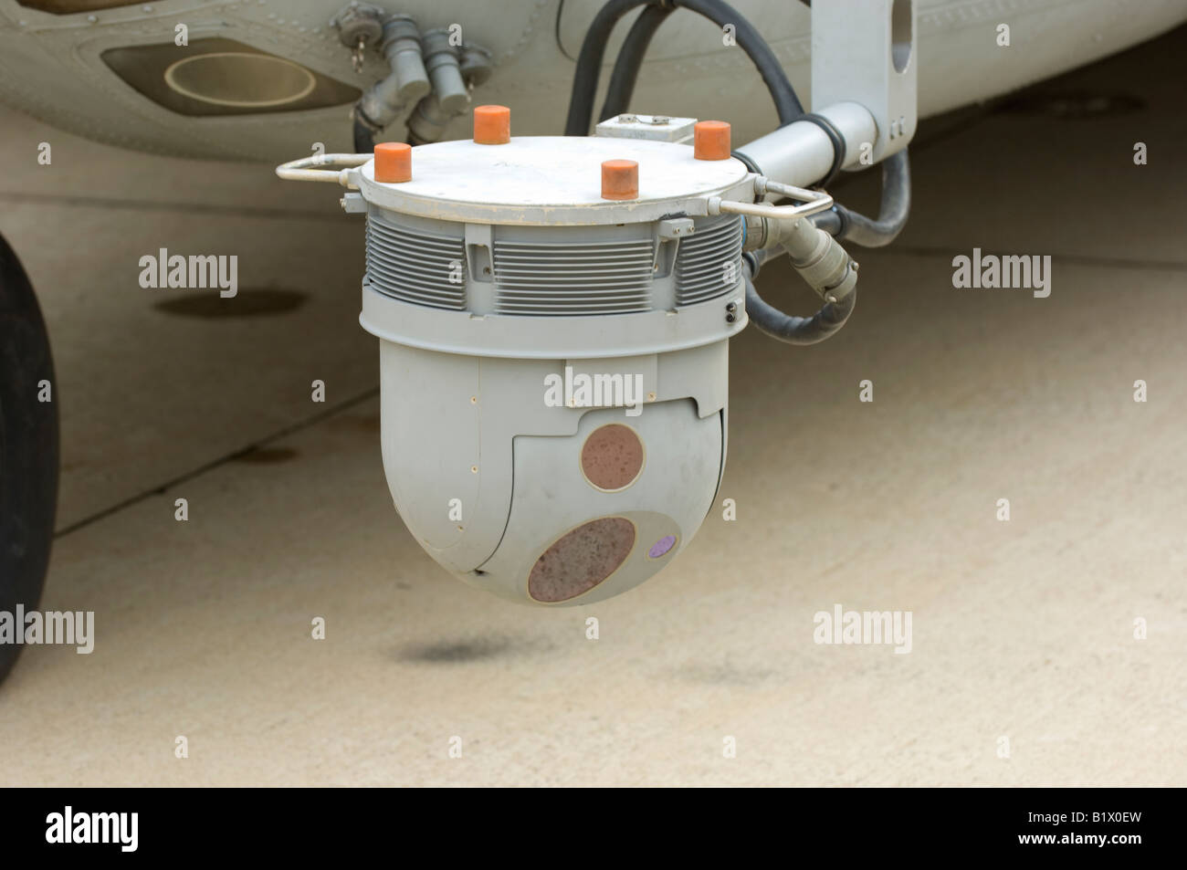 Sensors and systems on the side of a military aircraft Stock Photo - Alamy