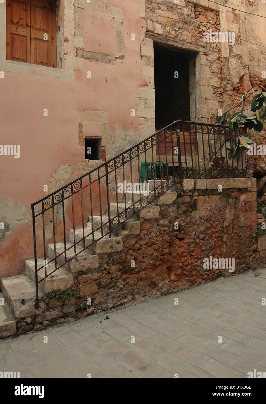 Street scene in Crete Greece Stock Photo - Alamy