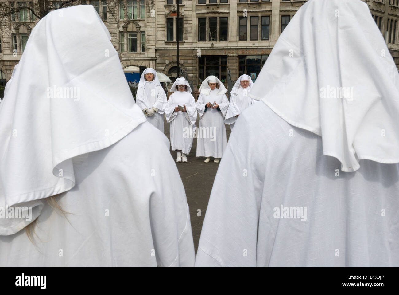 Druids in white robes on opposite sides of circle at The Druid Order ...