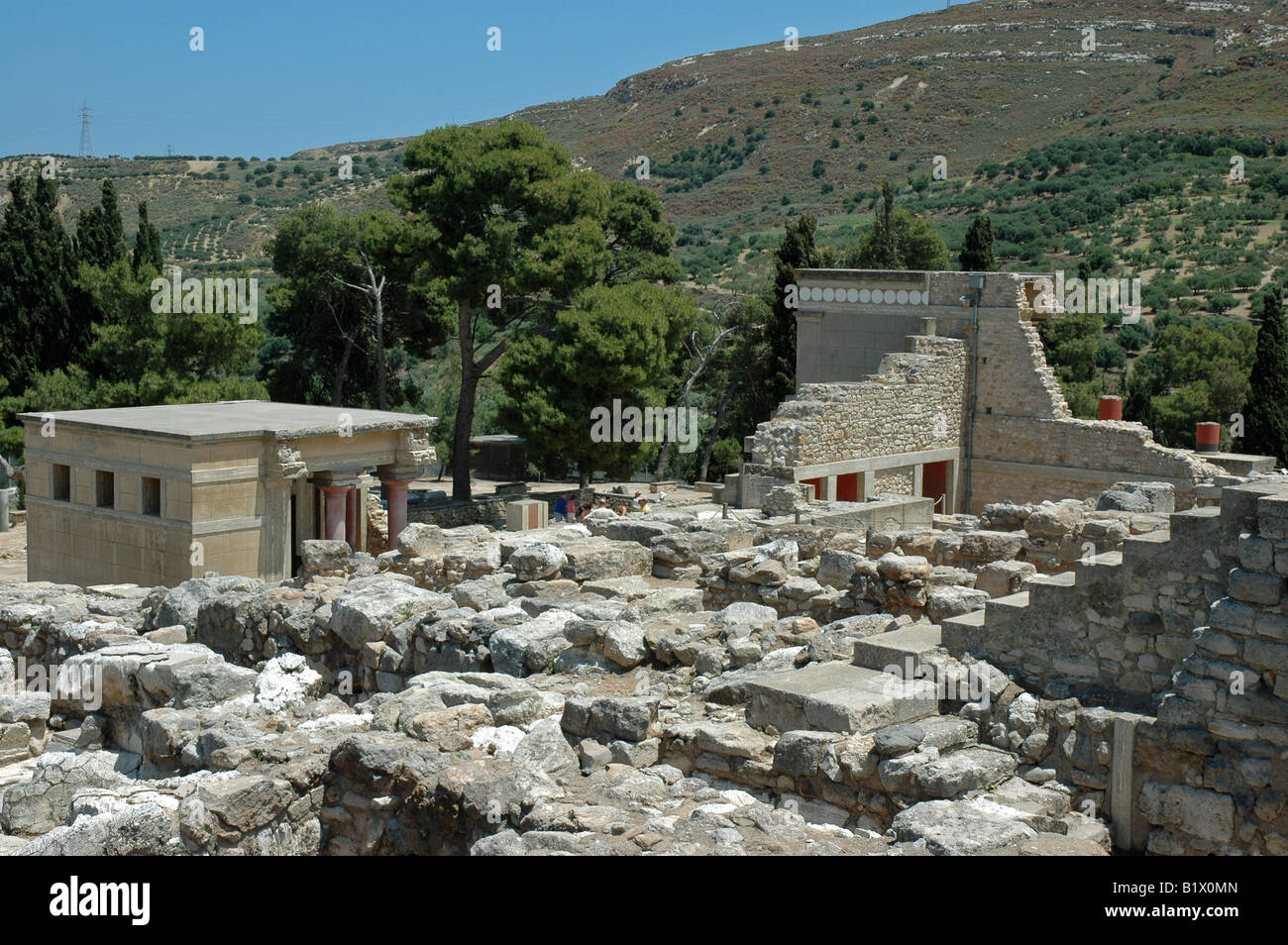 Knossos landscape view Crete Greece Stock Photo - Alamy