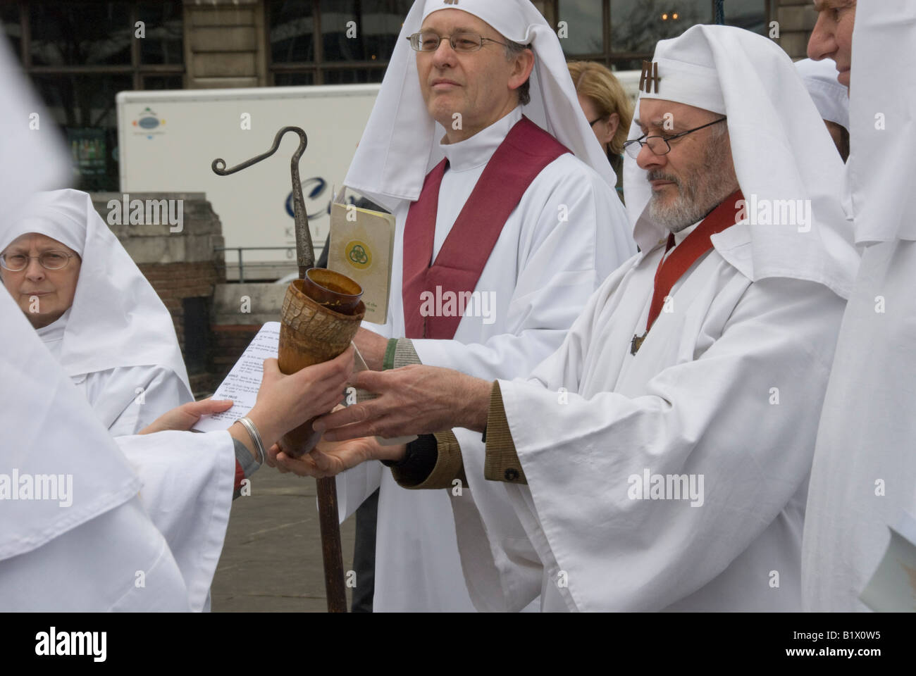 Horn containing mead is handed to the Chief Druid in The Druid Order ...