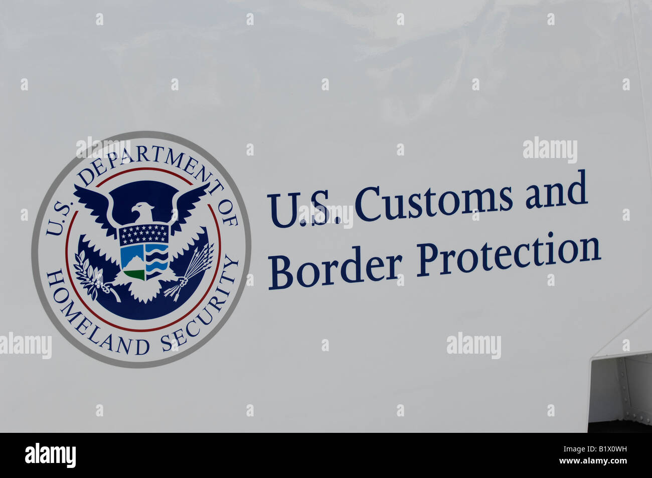 US Customs and Border Protection Vehicle insignia Stock Photo - Alamy