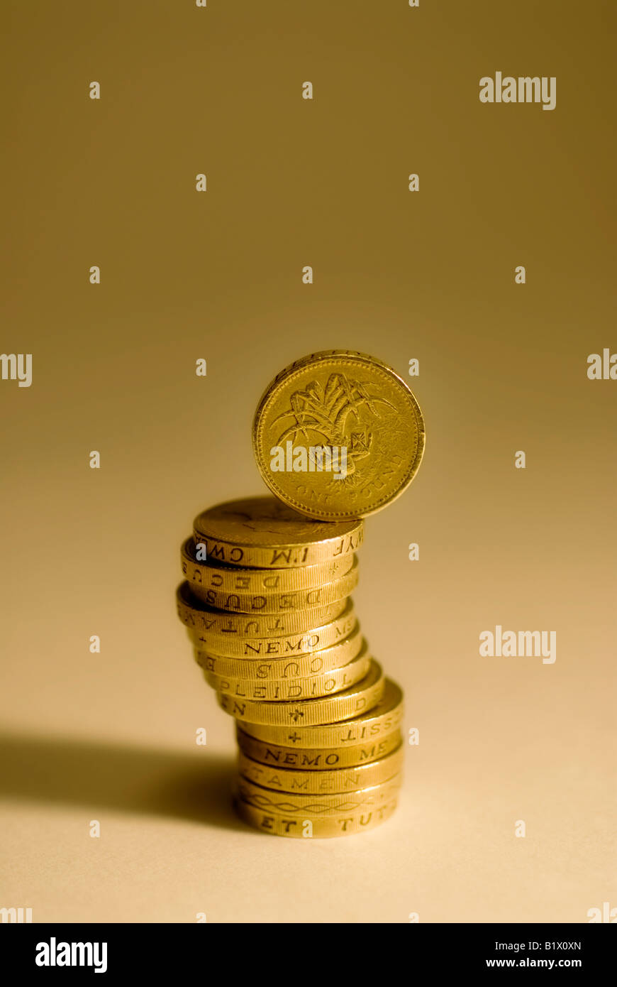 A pile of pound coins Stock Photo - Alamy