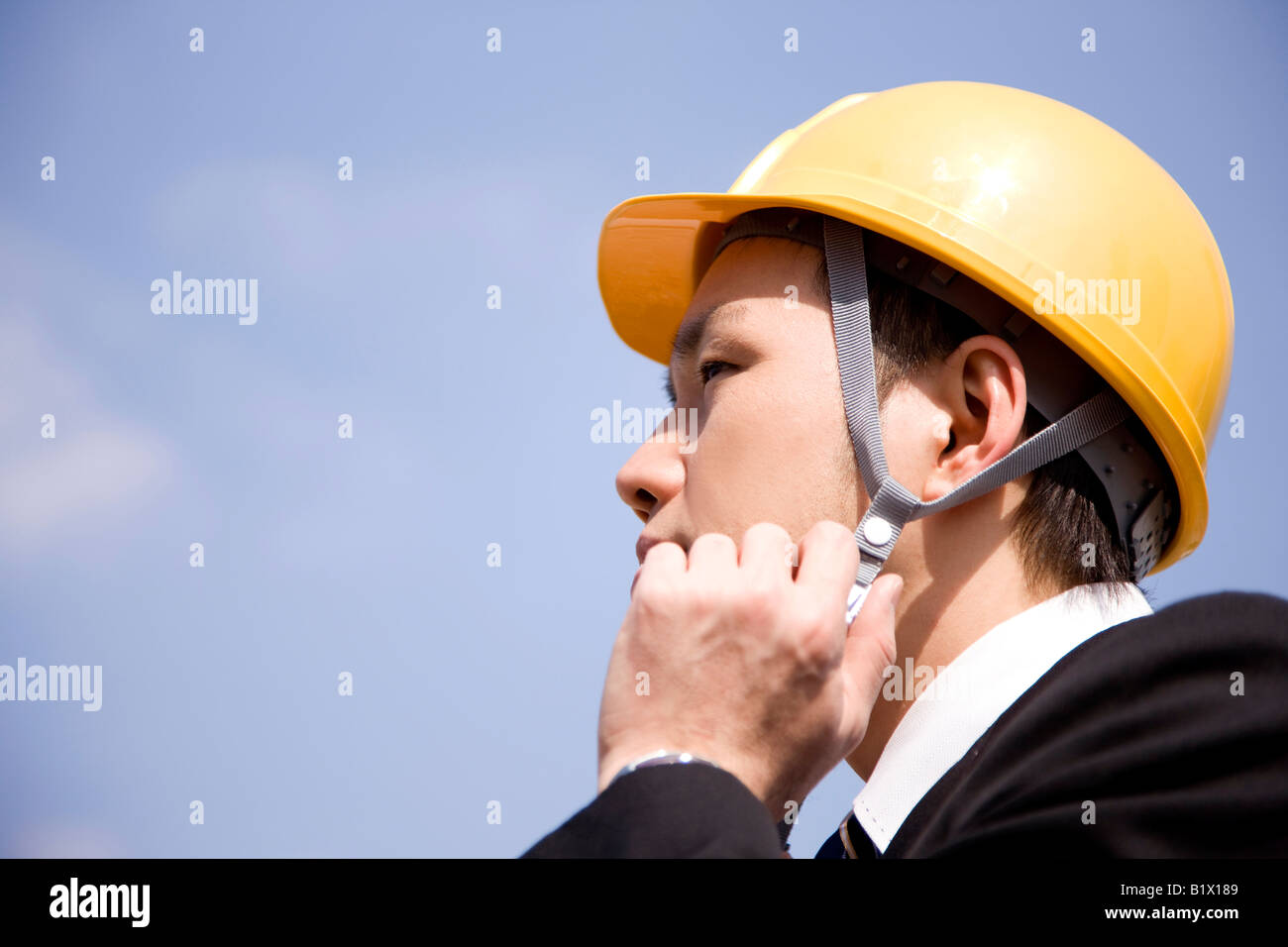 Portrait of Japanese worker Stock Photo - Alamy