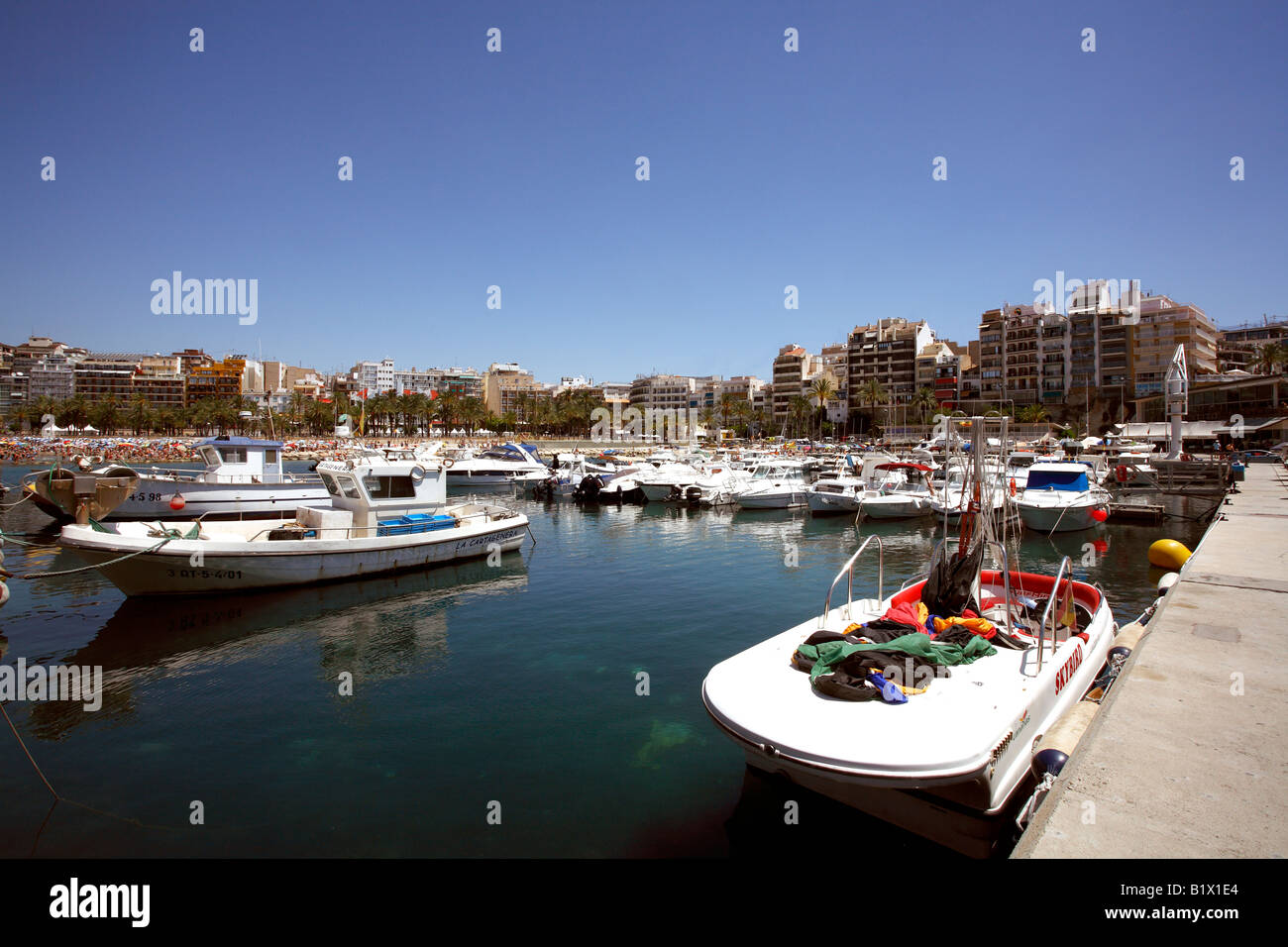 Benidorm Harbour Costa Blanca Spain Europe Stock Photo - Alamy