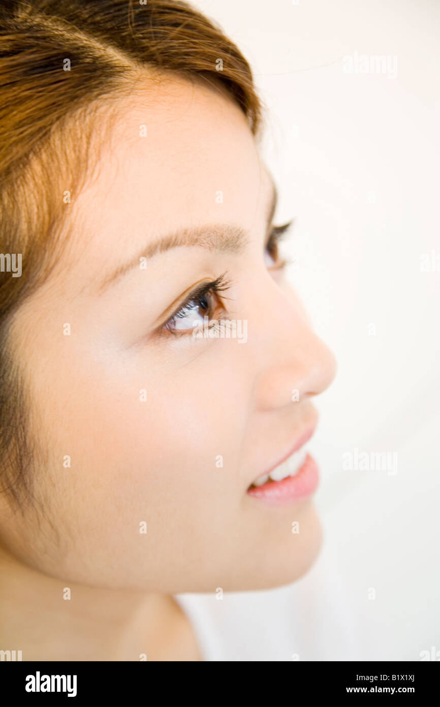 Profile of Japanese young woman Stock Photo - Alamy
