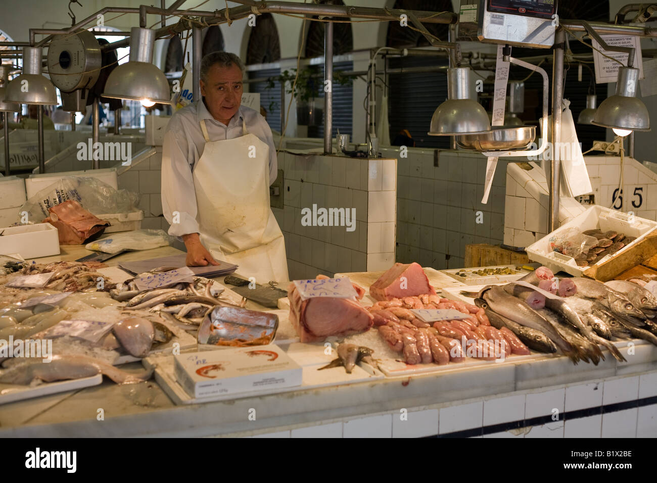 Fishmonger, Seville, Andalucia, Spain Stock Photo - Alamy