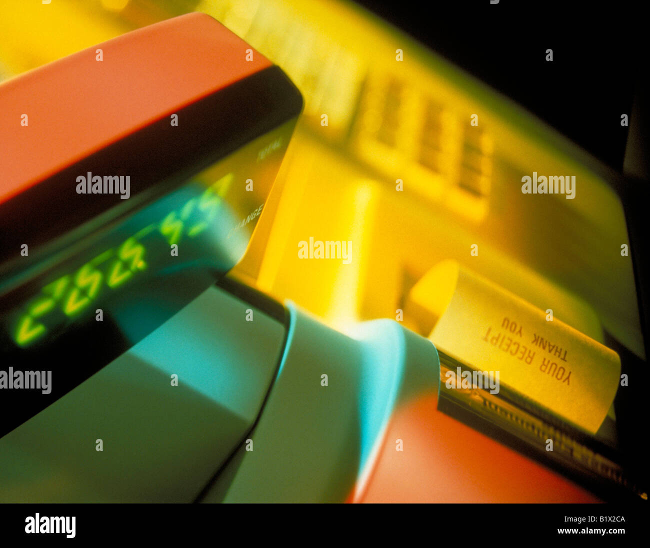 Electronic cash machine or register Stock Photo - Alamy