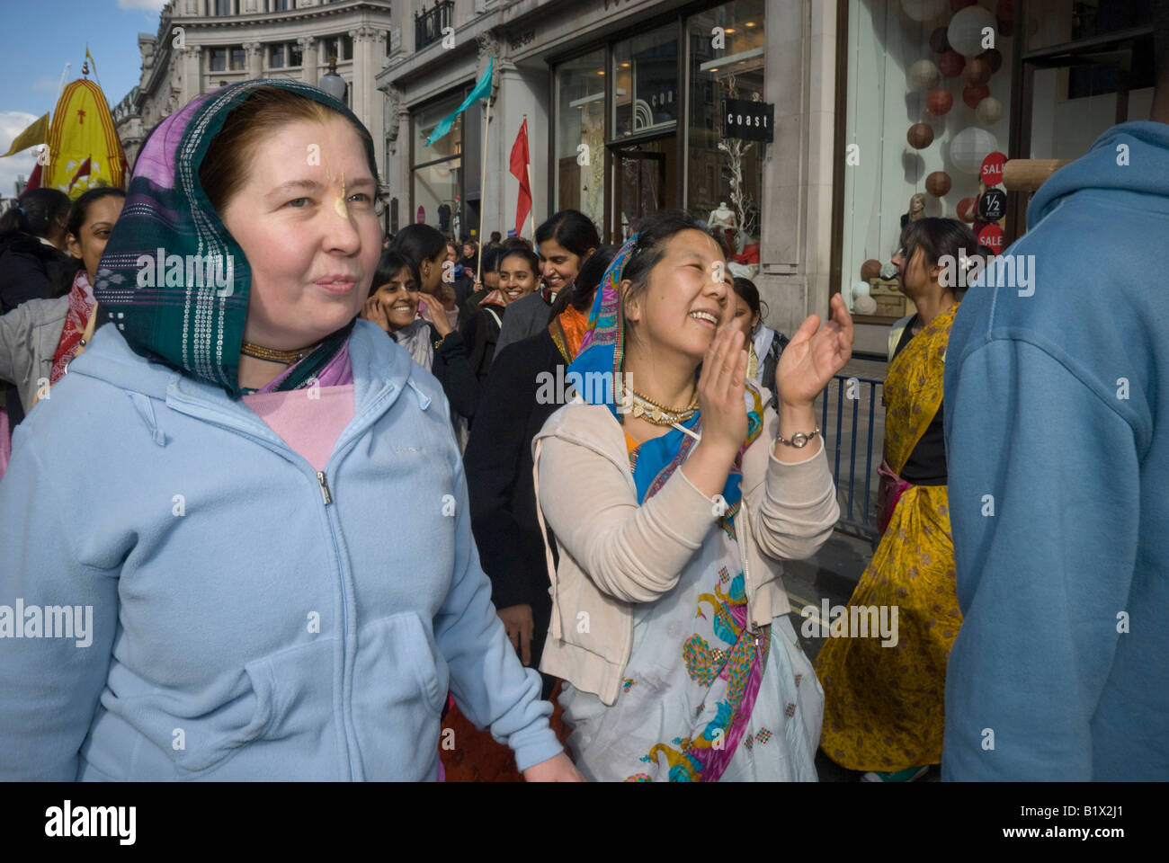 Hare Krishna devotees dance in Gaura Purnima procession around Central ...