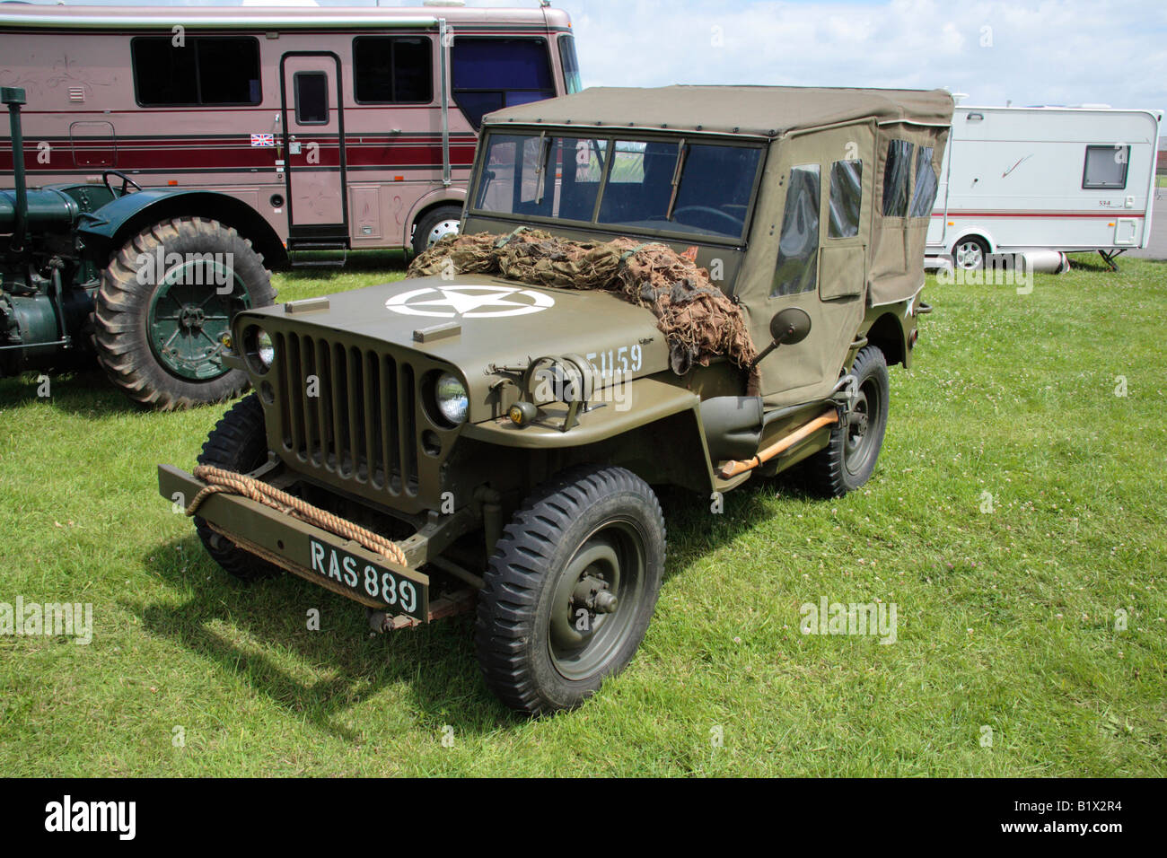 American WWII Jeep light military vehicle Stock Photo - Alamy