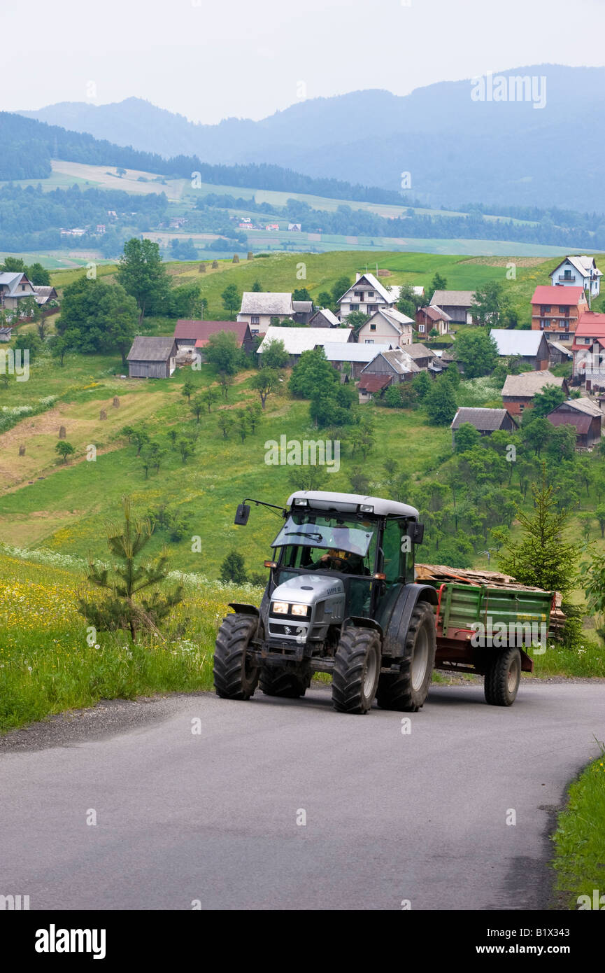 Rural landscape near Haluszowa village Pieniny Podhale region Poland ...
