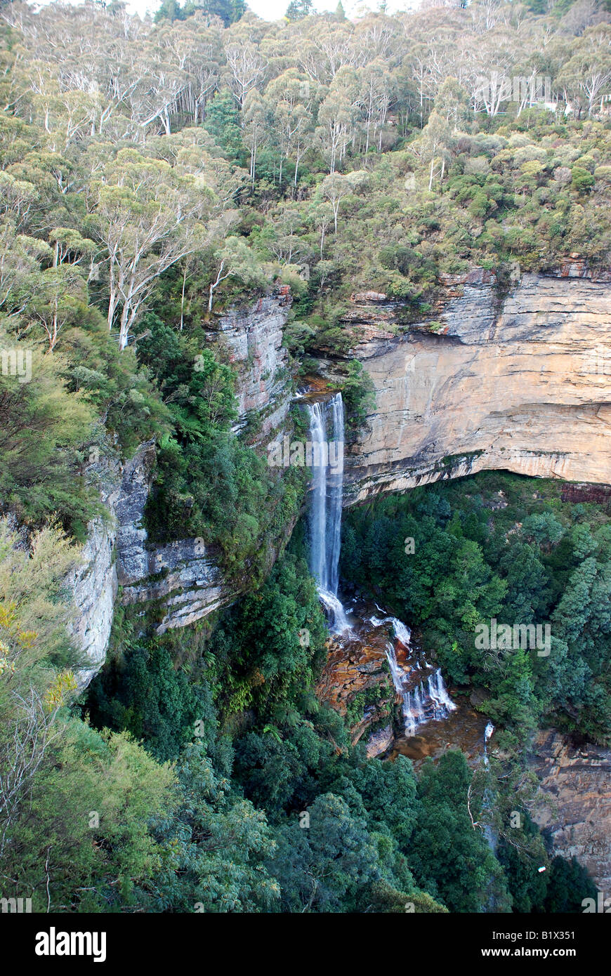 WATERFALL IN THE BLUE MOUNTAINS KATOOMBA Stock Photo - Alamy