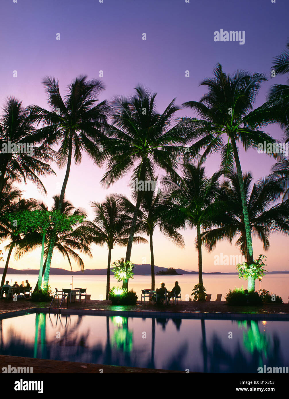 Queensland island resort pool hi-res stock photography and images - Alamy