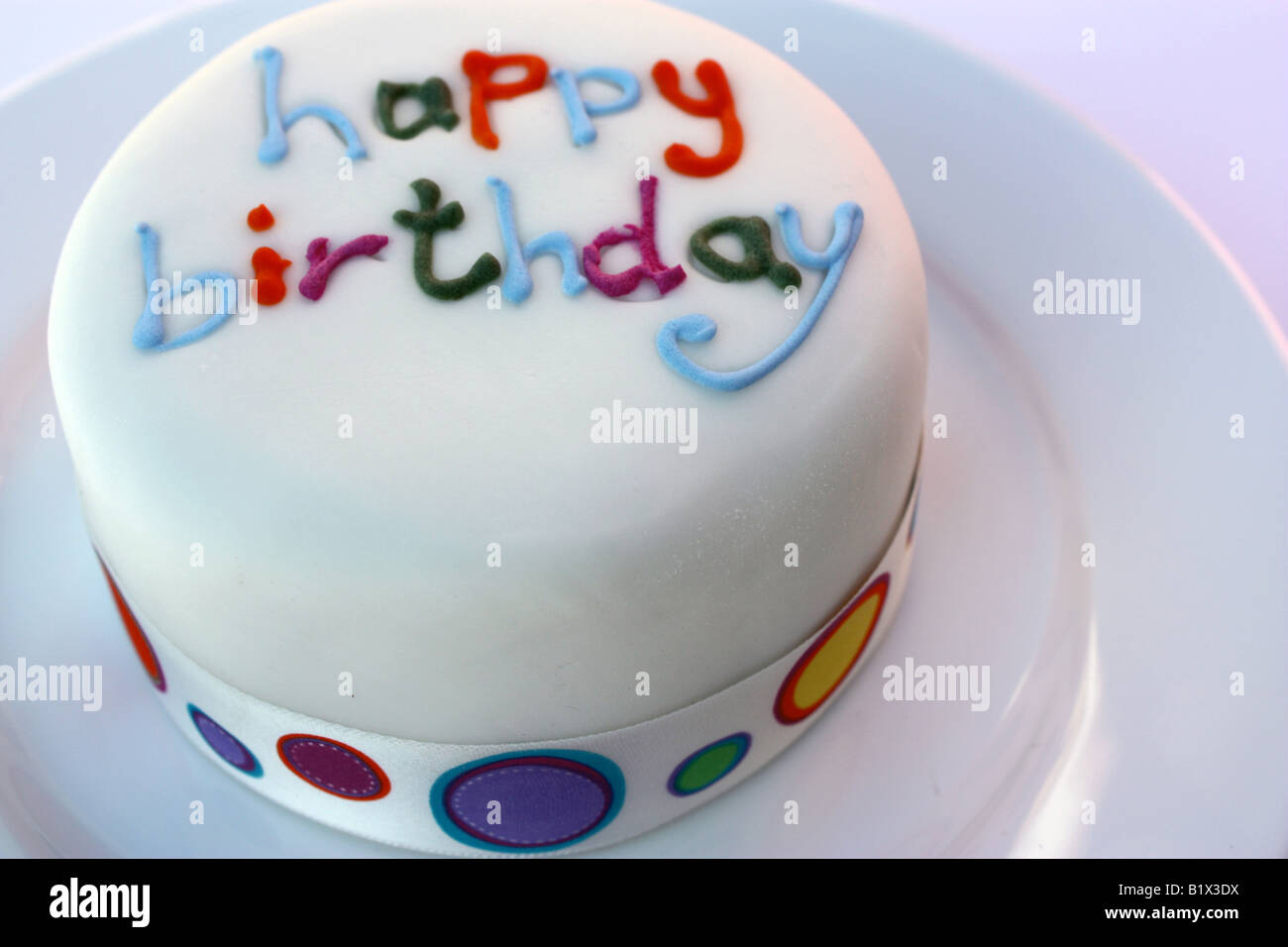 A colourful birthday ckae Stock Photo - Alamy