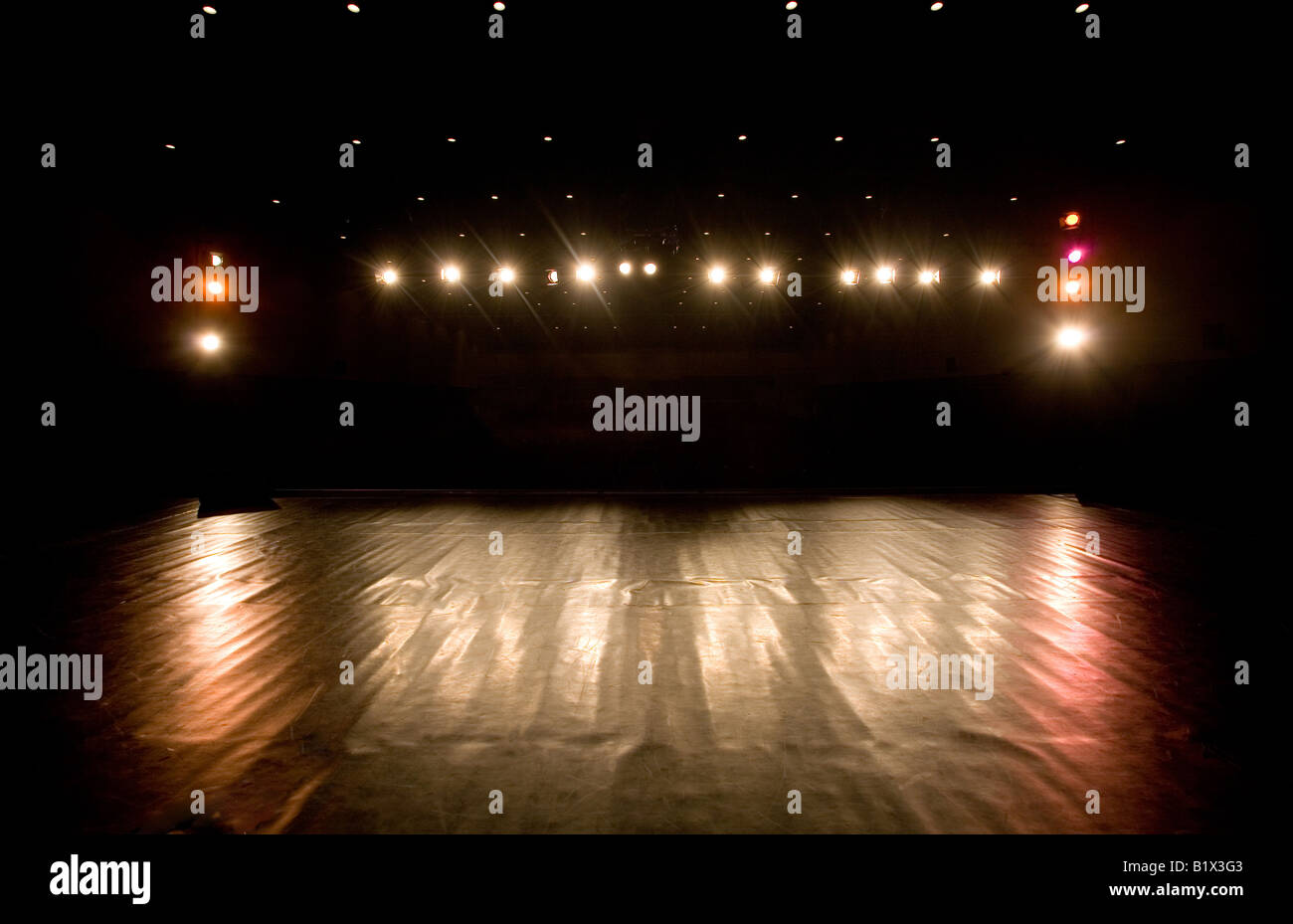 spotlights on a modern theater stage Stock Photo - Alamy