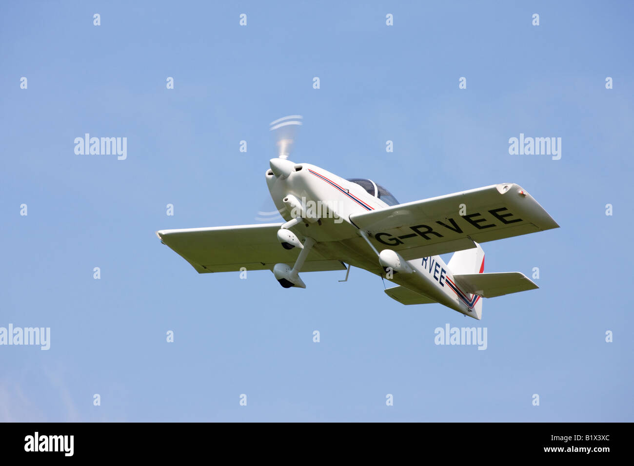 Vans RV-6A G-RVEE in flight taking-ff from Breighton Airfield Stock ...
