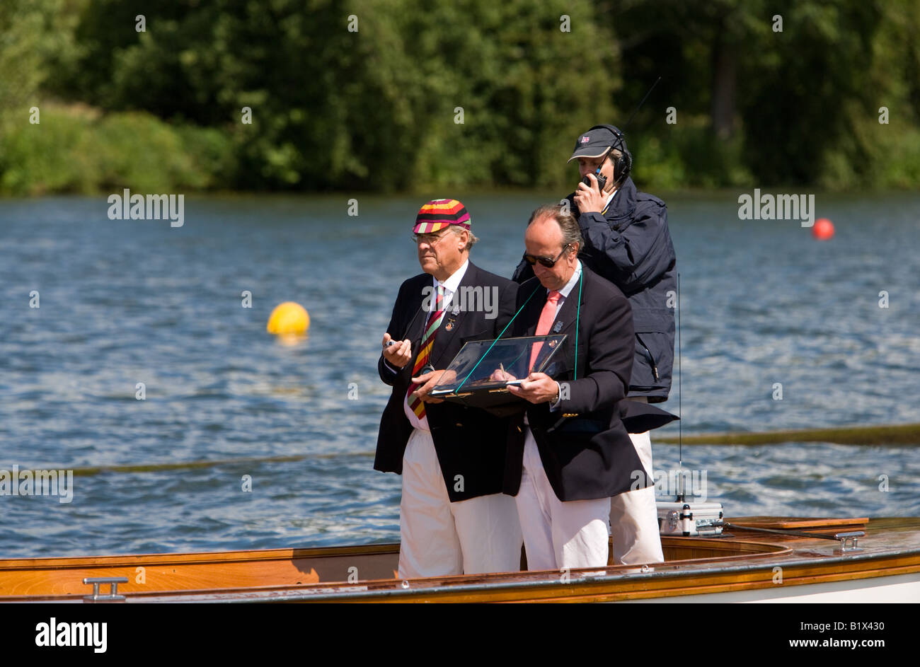 Umpires and stewards at Henley Royal Regatta Stock Photo - Alamy
