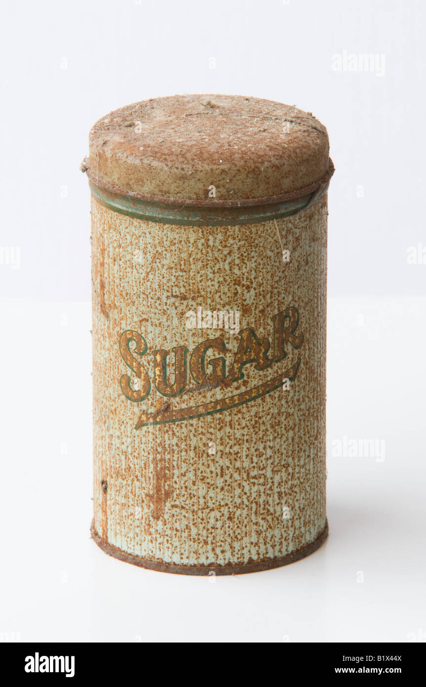 Old Sugar Tin ! Stock Photo - Alamy