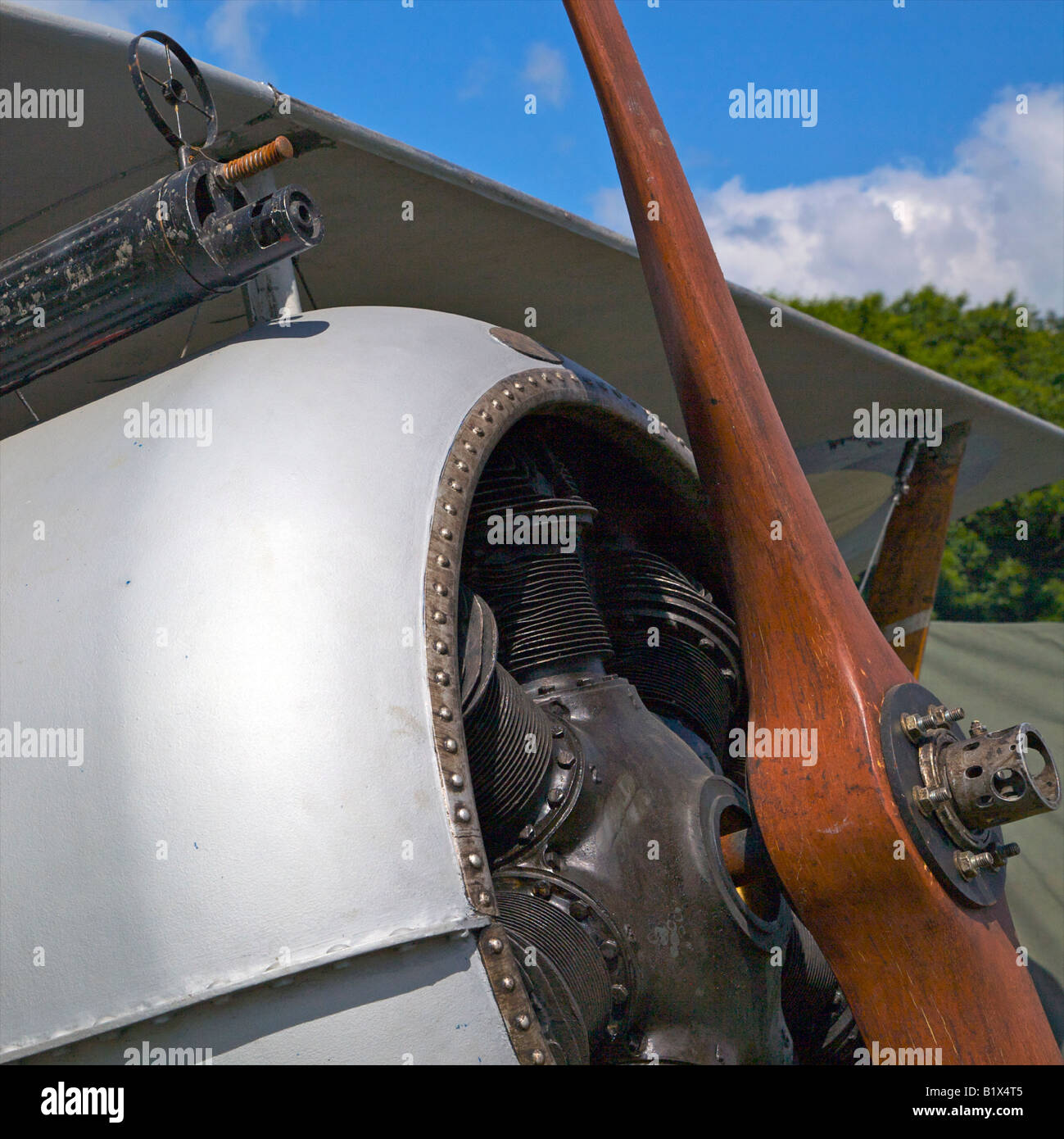 WWI Biplane Detail Stock Photo - Alamy