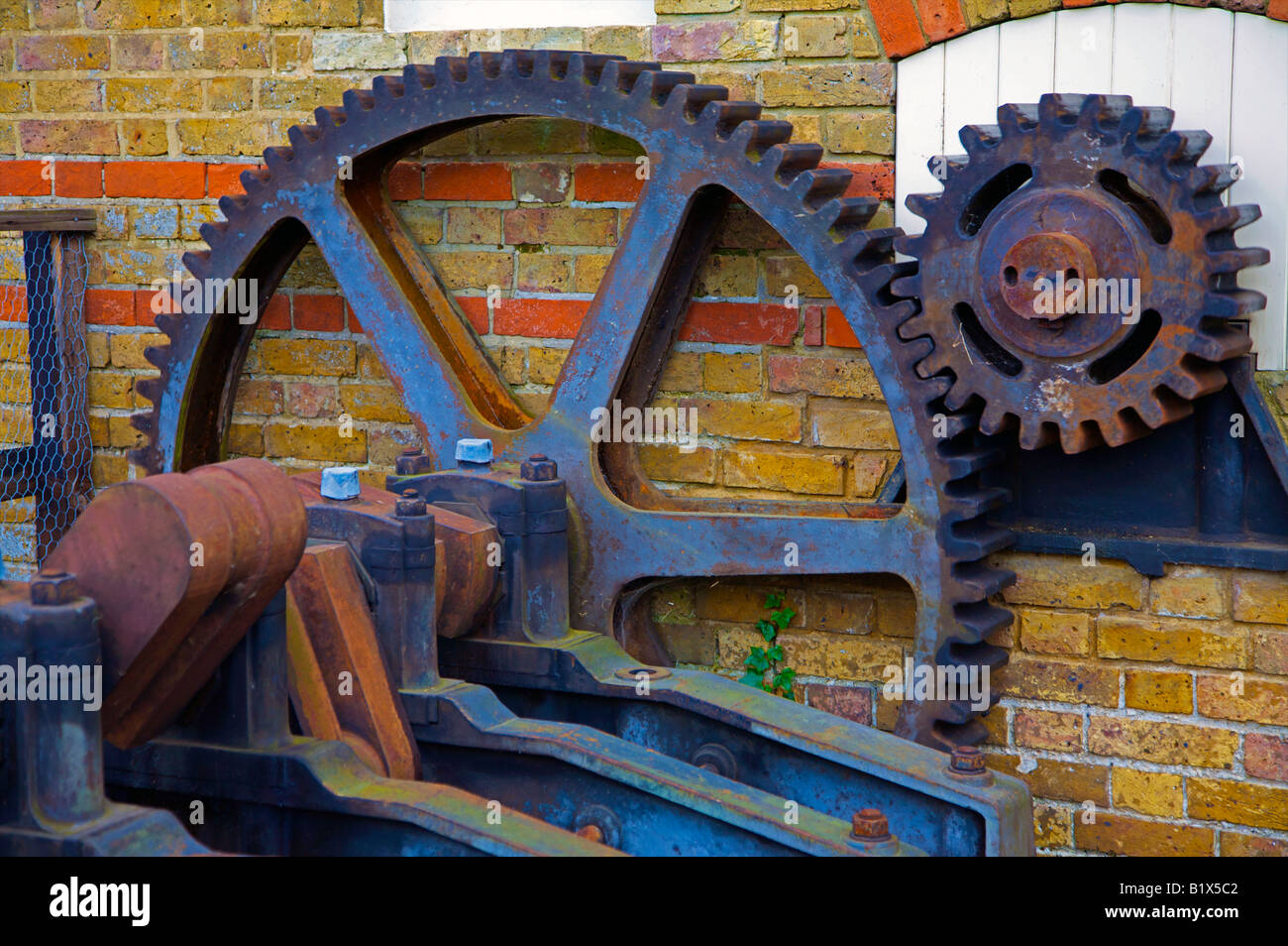 Old Mill Gear Wheels Stock Photo - Alamy