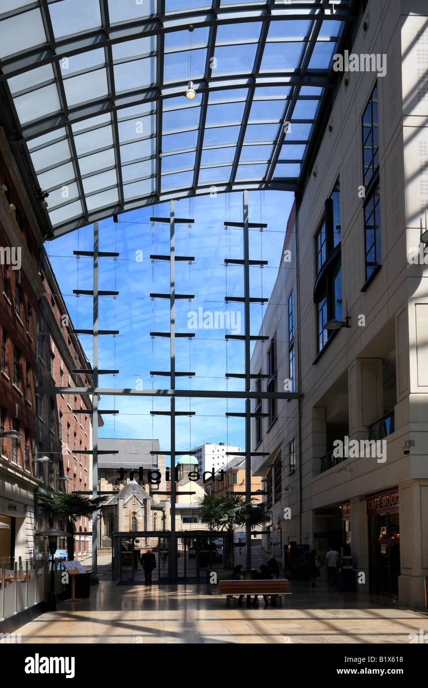 Glazed entrance and Interior of The Light mall complex, The Headrow ...