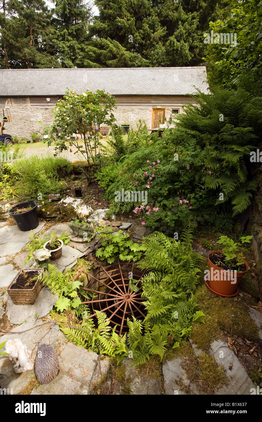 UK Wales Powys Rhayader Gilfach Nature Reserve traditional medieval ...